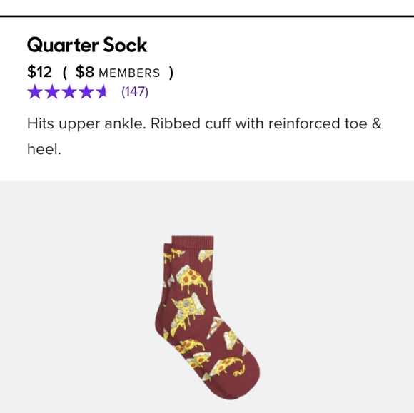MeUndies | Underwear & Socks | Nwt Sealed Meundies Pizza Quarter Sock ...
